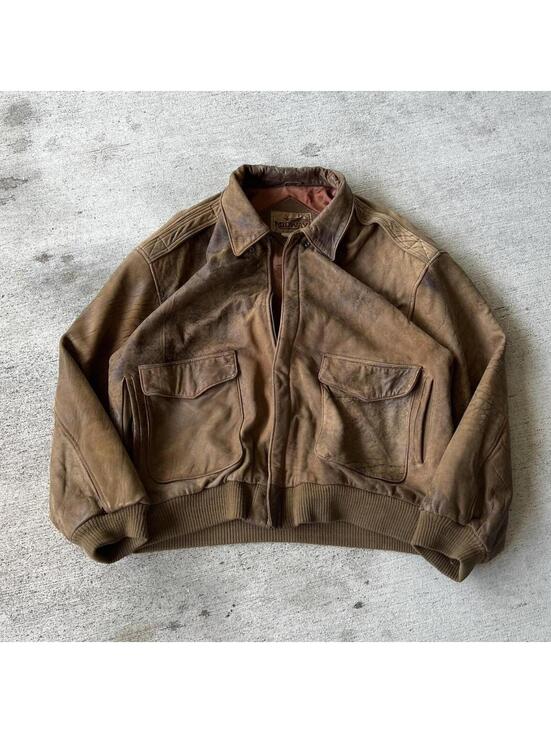 Jackets & Coats | Vintage Brown Leather Flight Jacket | Poshmark